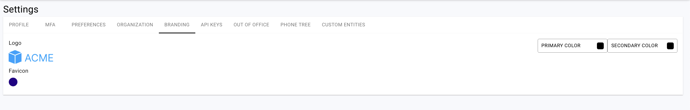 Settings: Branding – Tellescope