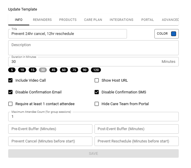 Calendar and Scheduling: Calendar Event Templates – Tellescope